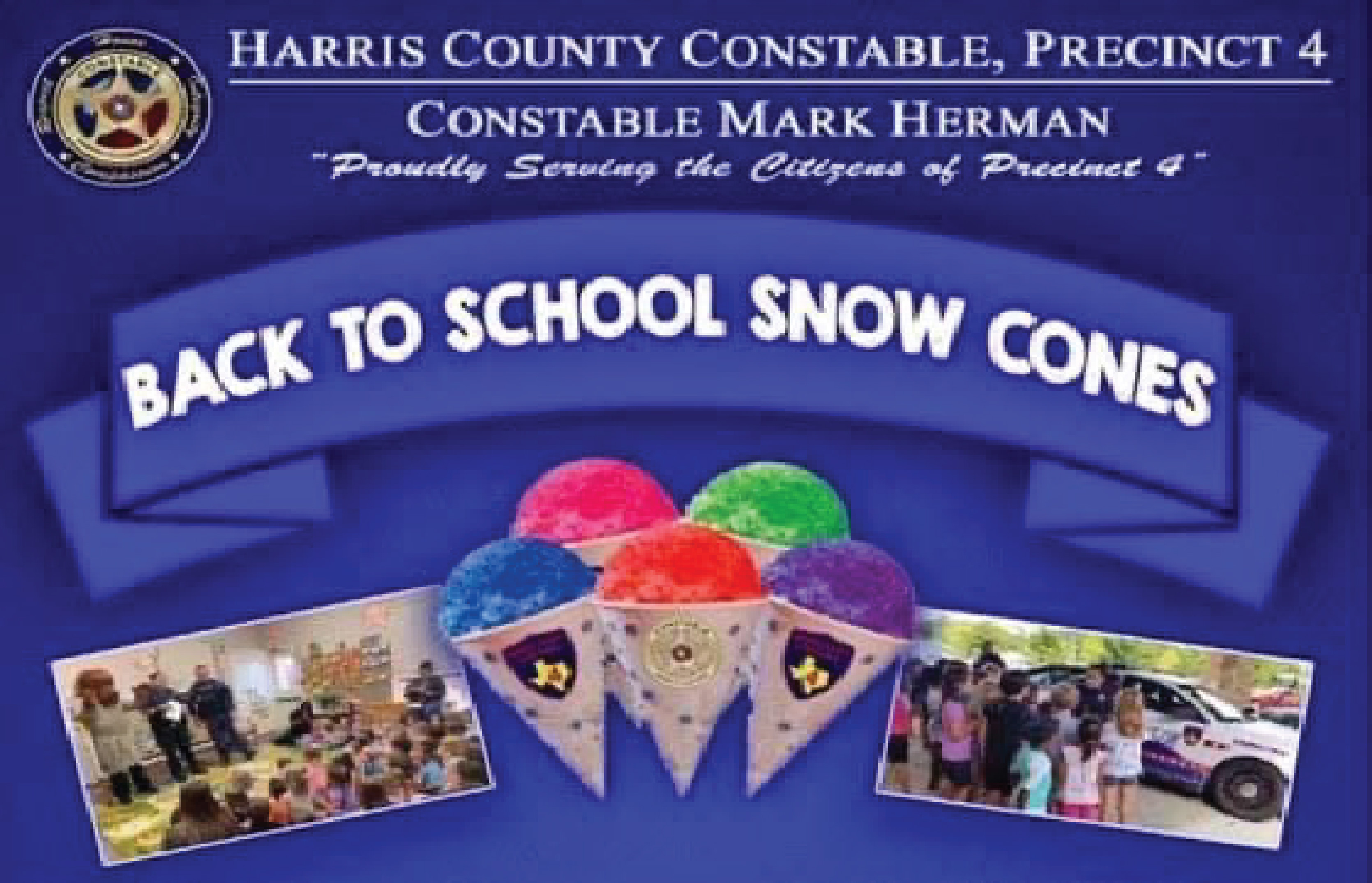 Free Back-to-School Snow Cones with Constable Herman